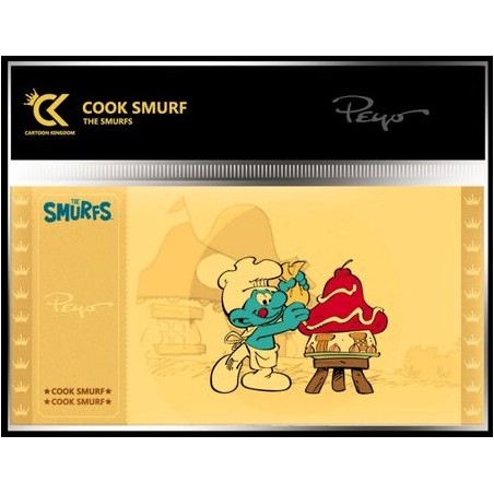 Golden Ticket Schtroumpf gourmand Collection 1 Cartoon Kingdom